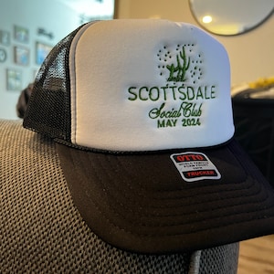 Custom Embroidered Trucker Hat , Personalized Foam Cap , Trendy Trucker Mesh , Bachelorette Gift ...