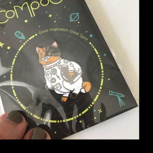 Cat Lapel Pin, Astronaut Pin, Space Lover, Cat in a Space Suit, Space Helmet Pin, Cat Lapel Pin ...