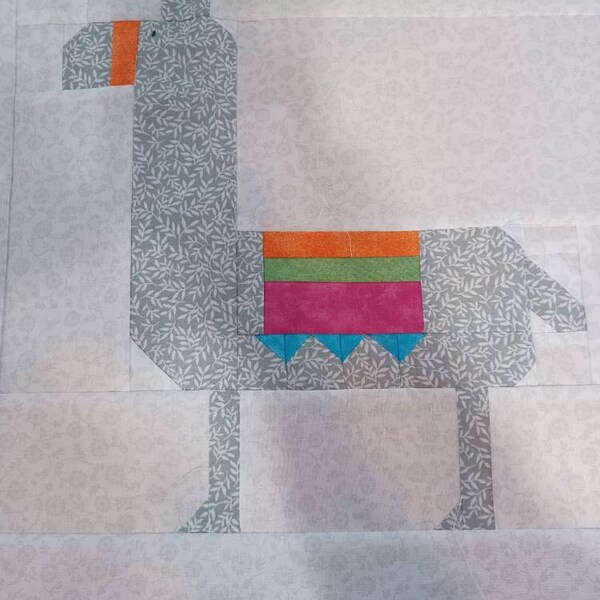 Boho Llama Animal Quilt Block PDF Pattern - Includes Instructions for 6 ...
