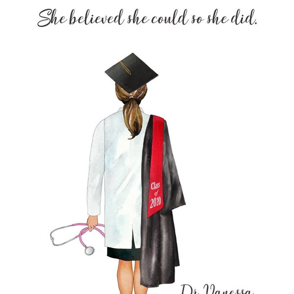 Doctor Graduation Gift, Graduation Doctor Print, Graduation Gift, Vet ...
