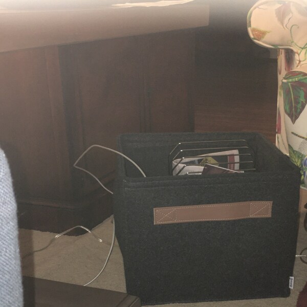 Dark Grey Felt Box Fit Into Ikea Expedit and Kallax, Felt Storage ...