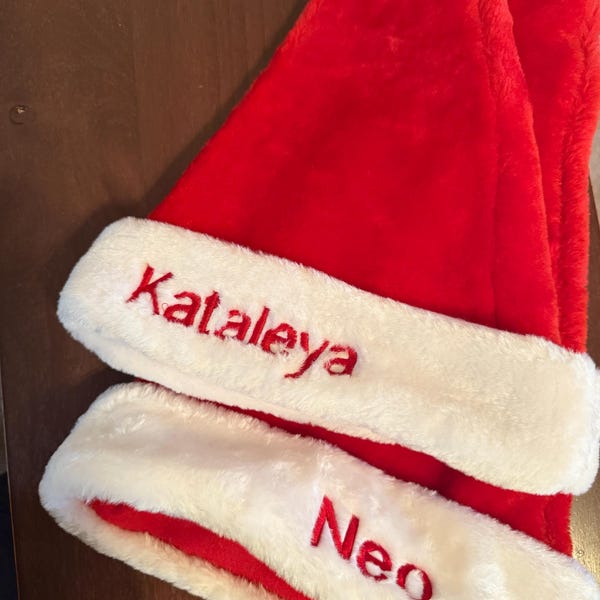 Plush Velvet Personalized Santa Hat, Custom Santa Hats, Hats for ...