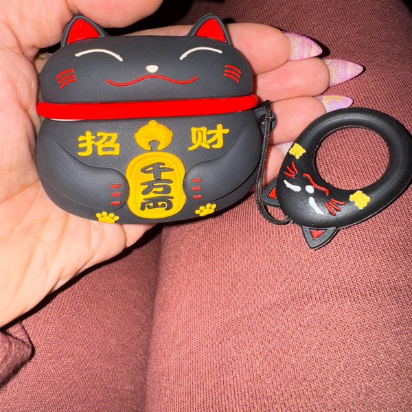 Cat AirPod Case, Maneki Neko AirPod Case, Japanese Cat AirPod Case, Cat ...