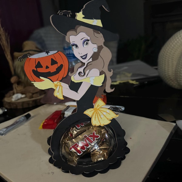 Cartoon Princess Candy Dome Cut File ,cartoon Halloween Holder Svg ...