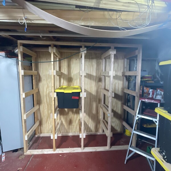 27 Gallon Storage Rack Plans, Tote Shelf Design, Tote Box Wall Rack ...