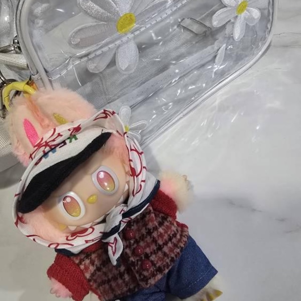 Handmade Crochet Labubu Outfit, Bear - Themed Doll Clothes Set, Kawaii ...