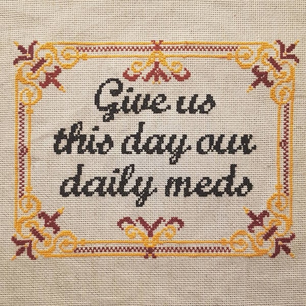 Our Daily Meds Counted Cross Stitch Pattern Instant Download Pdf - Etsy