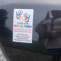 Special Needs Child Sticker Car Truck Window Vehicle Emergency Safety ...