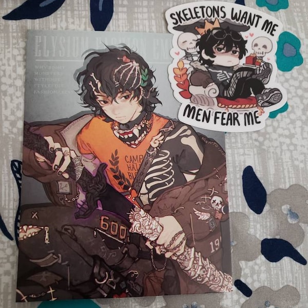 Percy Jackson - Nico Di Angelo Skeleton Sticker - Etsy