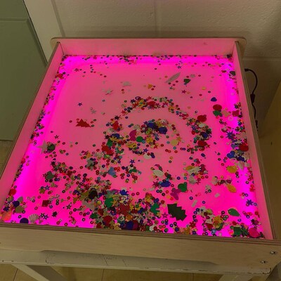 PERSONALIZED Medium Light Table for Sand Drawing. Montessori, Sensory ...