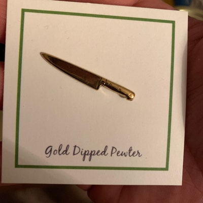 Gold Chef Knife Lapel Pin CC195G Kitchen and Culinary Pins and Gifts - Etsy