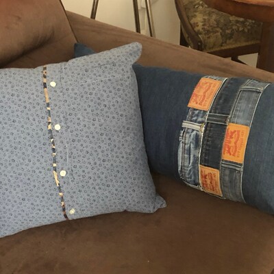 Floor Seating, Denim Pouf, Denim Floor Pouf, Pouf Ottoman, Denim ...