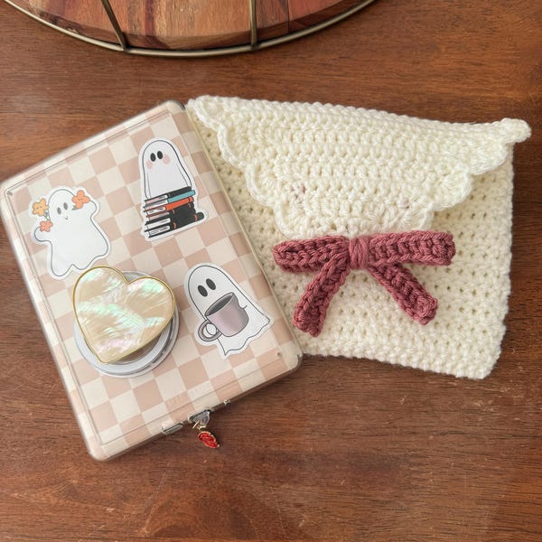 Crochet Bow Love Letter Book Sleeve Crochet Kindle Sleeve for Book ...