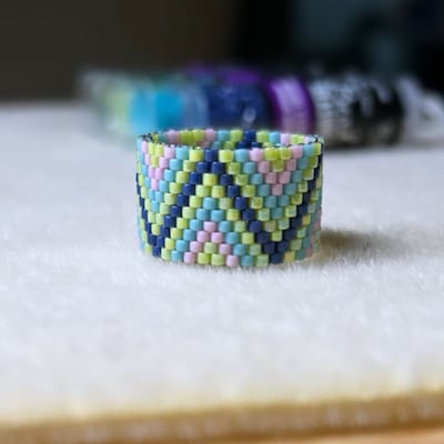 Peyote Rings Patterns SET of 6 Beaded Rings Digital Download - Etsy