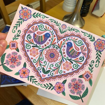 Polish Folk Art Floral Coloring 8 Different Pages Wycinanki Digital ...