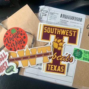 Southwest Texas State University Four Sticker Pack-swt - Etsy