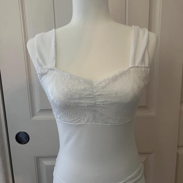 Ruched Lace Top Sewing Pattern | Coquette Top Sewing Pattern | Sizes ...