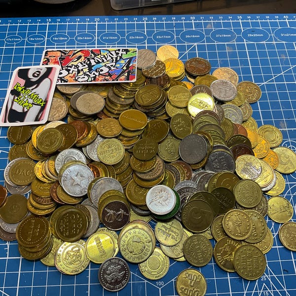 A Rad Collection of 12 Vintage Arcade Tokens From the 80’s Including ...