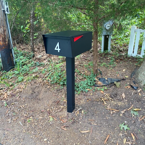 White Mailbox, Post-mounted Modern Design #HC101 - Etsy