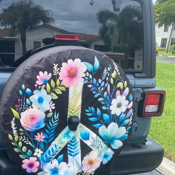 Halloween Spare Tire Cover, Cute Ghost Camper Tire Cover, Spare Tire ...