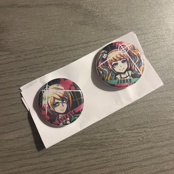 Danganronpa Splat Buttons (junko Enoshoshima, Komaeda Nagito, Kokichi ...