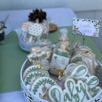 Greenery Baby Shower Cookies One Dozen - Etsy Canada