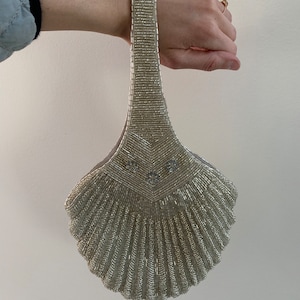 Bridal Clutch, Wedding Clutch, Shell Shaped Beaded Wristlet,couture ...