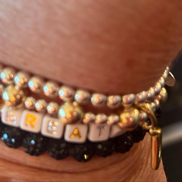 Custom Word Bracelet - Personalized Word Bracelet - Seed Bead Bracelet ...