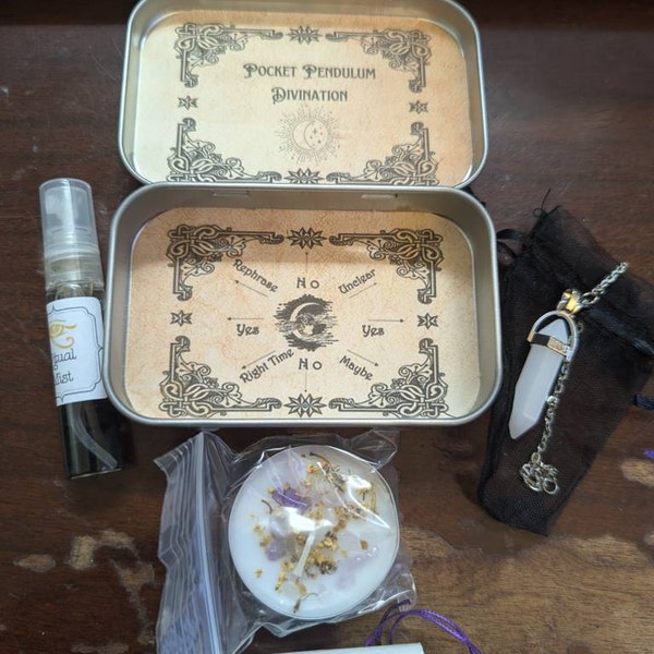 Moon Magick Witches Altar Tin, Witchcraft Kit for Manifestation ...