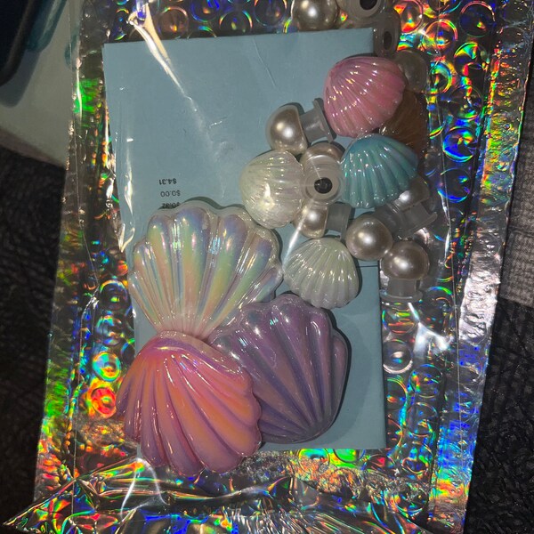 Sea Shell Mermaid Pearls Croc Charms Set of 20pcs - Etsy