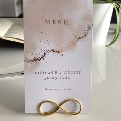 Infinity Table Number Holder Gold Table Centerpieces Silver - Etsy