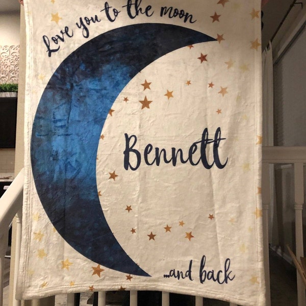 Moon Crib Bedding, Baby Boy Crib Bedding, Love You to the Moon and Back ...