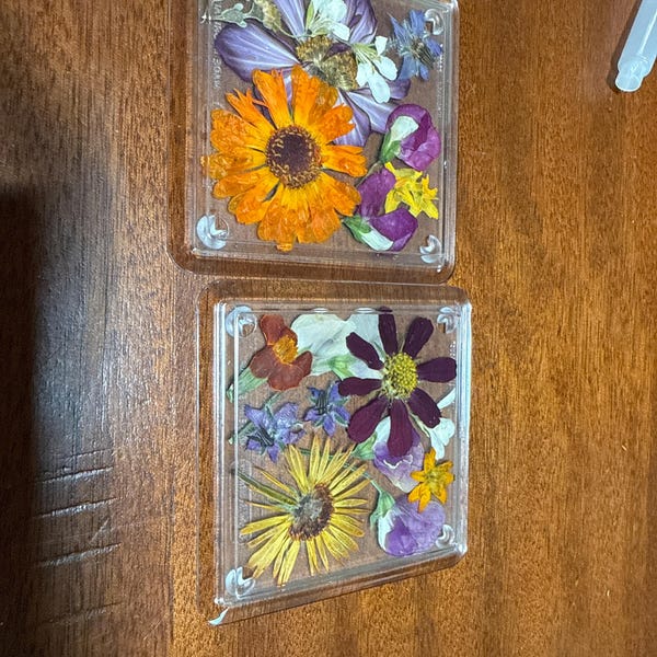 Cross Stitch Coaster, Clear Acrylic Coaster, Holds an 8cm Square Insert ...