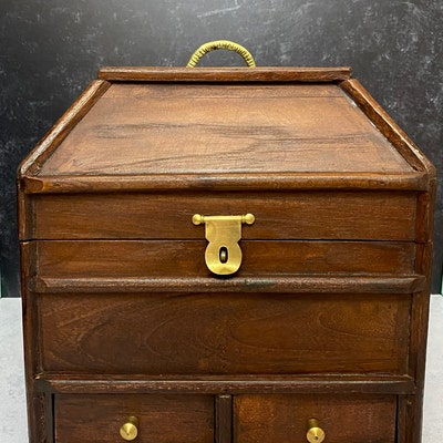 11 Portable British Campaign Chest, Antique Style Reproduction, Wooden ...