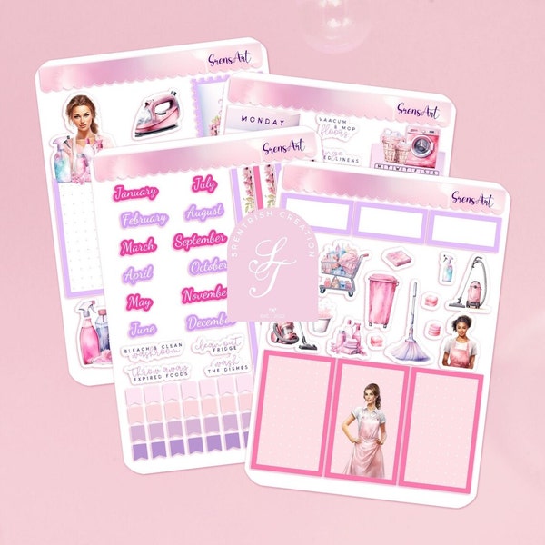 Watercolor Cleaning Clipart: Spring House Designs (PNG Digital Download ...