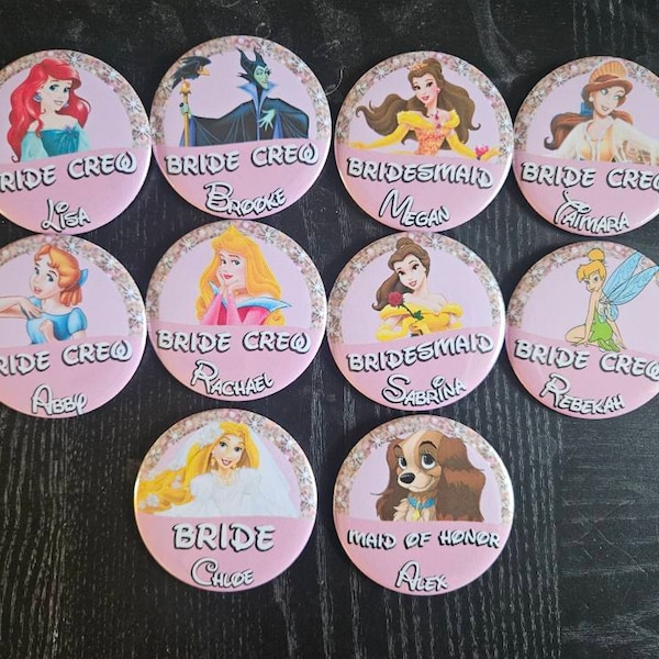 Mickey and Minnie Just Married Disney Buttons-mickey and Minnie Just ...