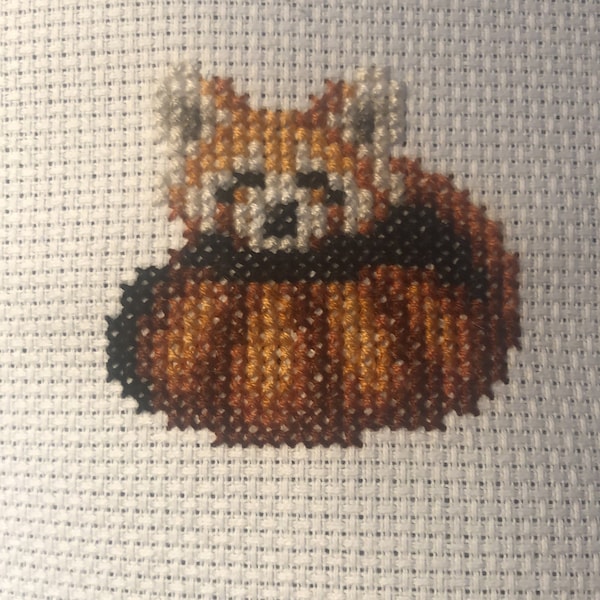 Red Panda Bundle Cross Stitch Pattern PDF - Red Panda Embroidery PDF ...