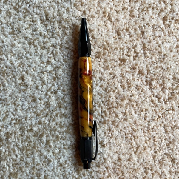Handmade Slimline Copper Gold Thread Acrylic Pen & Pencil Set, Copper ...