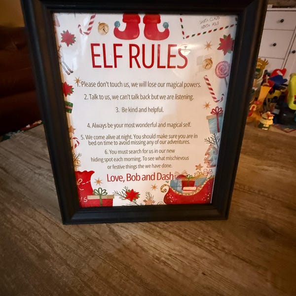 Editable Christmas Elf Magic Rules for Kids Sign, Do Not Touch Me ...