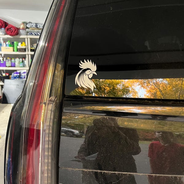 Rooster Decal | Vinyl Car Decal | Window Decal | Laptop Decal | Vinyl ...