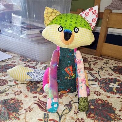 Fox Softie PDF Sewing Pattern, Francie the Fox Stuffed Animal Pattern, Patchwork Fox Pattern - Etsy
