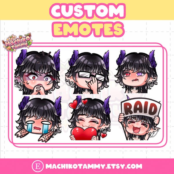 Custom Pngtuber Chibi, Pngtuber Model, Chibi Emotes, Discord Twitch ...