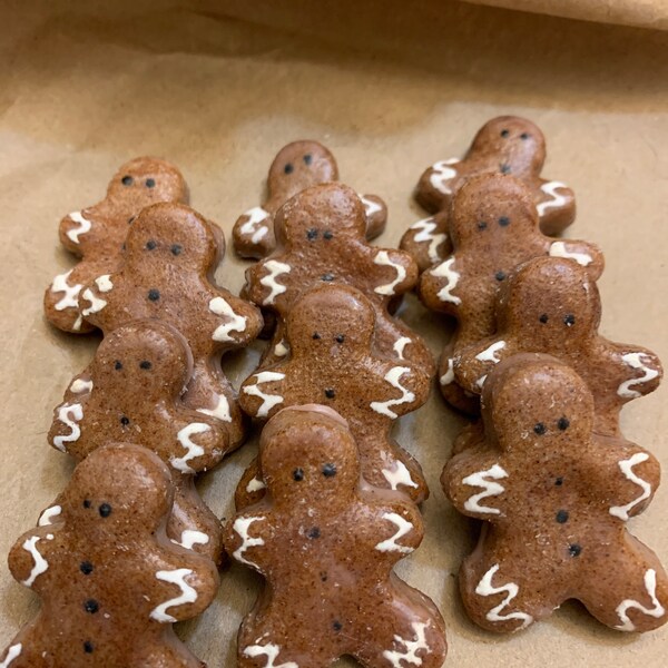Set of 20 Scented Mini Gingerbread Men Ornies: Wax Dipped Christmas ...