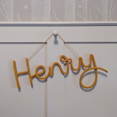 Knitted Wire Name Sign up to 10 Letters Personalised Knitted Word ...