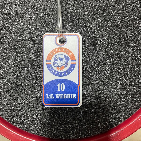 Custom Sports Team Bag Tag, Bag Tags for Football, Hockey, Baseball ...