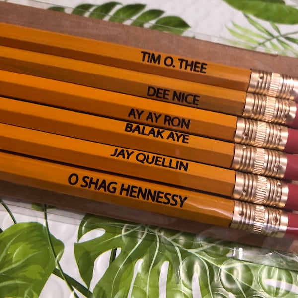 Key & Peele Substitute Teacher Pencils: Mispronounced Names, Set of 6 ...
