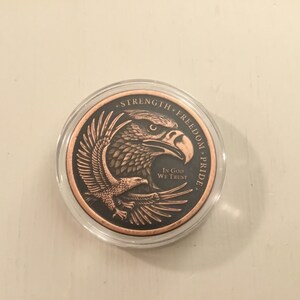 American Eagle Challenge Coin Strength Freedom Pride Antique Patina EDC ...