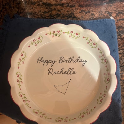 Personalized Pie Plate Hand Written Recipe Favorite Recipe Pan Engraved ...