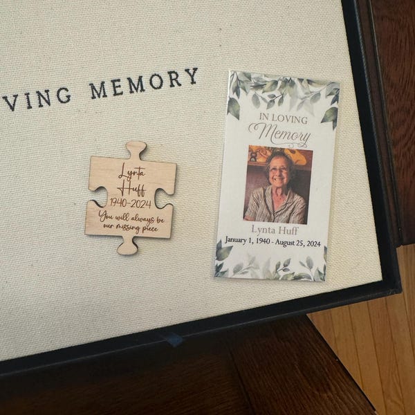 Funeral Favors, Personalized 2 Inch Round Wood Tokens for Celebration ...