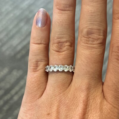 Oval Diamond Ring, Stacking Ring, Diamond Band, Wedding Band ...